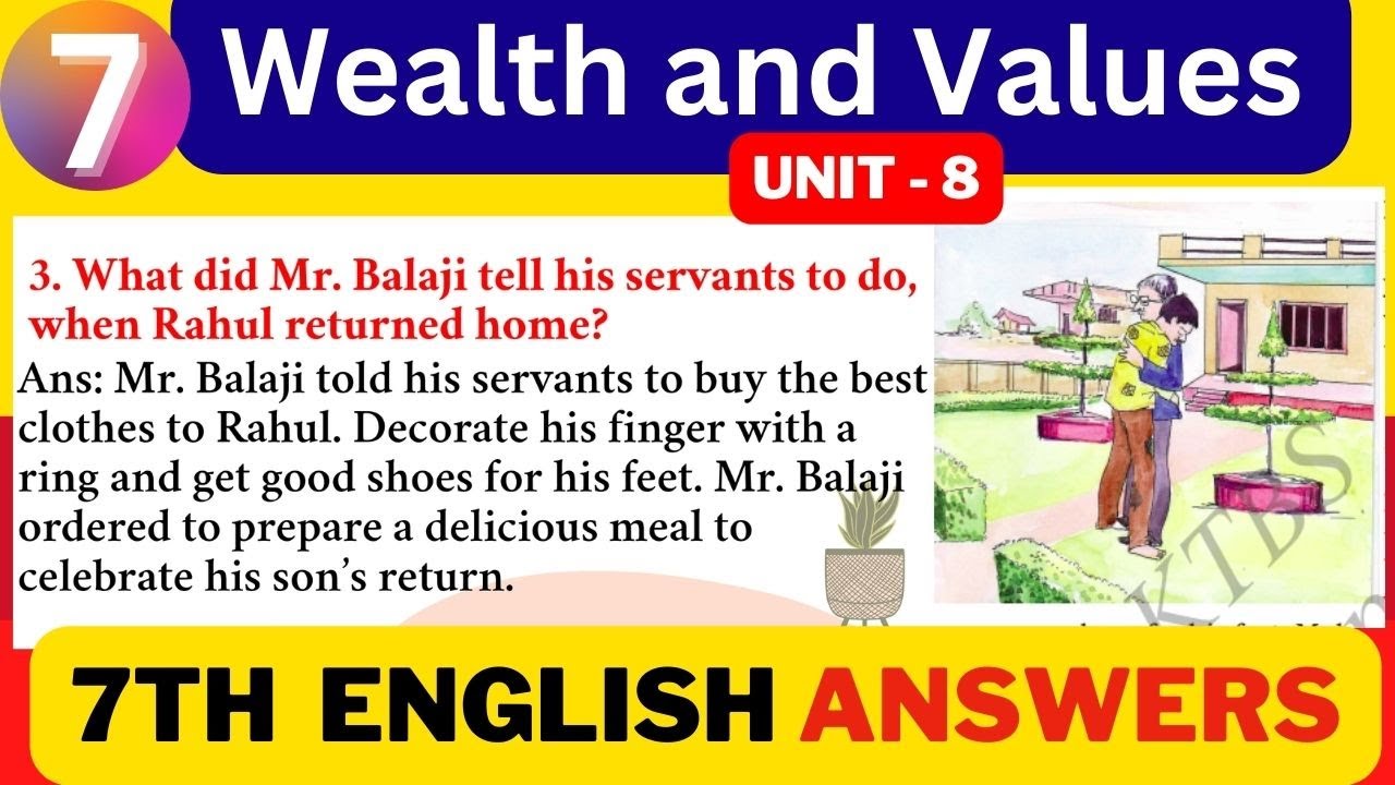 7th Wealth and Values Questions answers | 7th English Wealth and Values ...