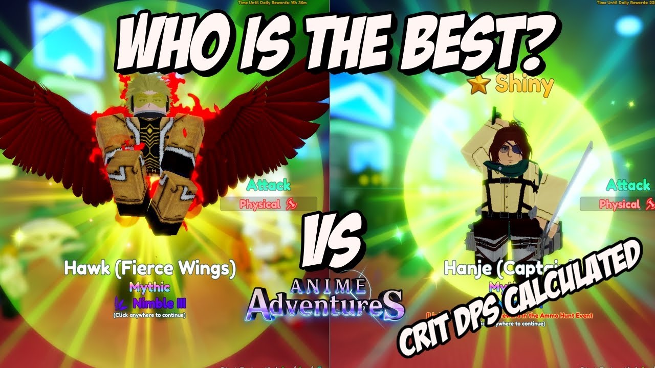 HAWKS VS HANJE, WHO IS THE BEST PHYSICAL CRIT HILL? - ANIME ADVENTURES ...