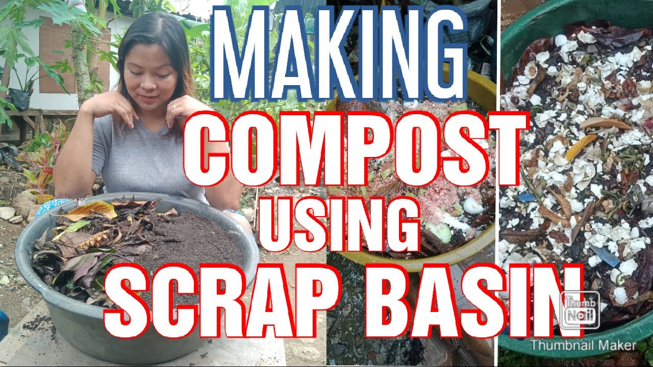 HOW TO MAKE COMPOST // DIY:USING SCRAP BASIN IN EASY WAY AT HOME - YouTube