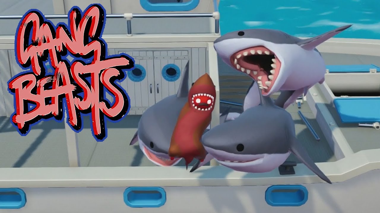Shark Rivalry - GANG BEASTS [Melee] Xbox Series X Gameplay - YouTube