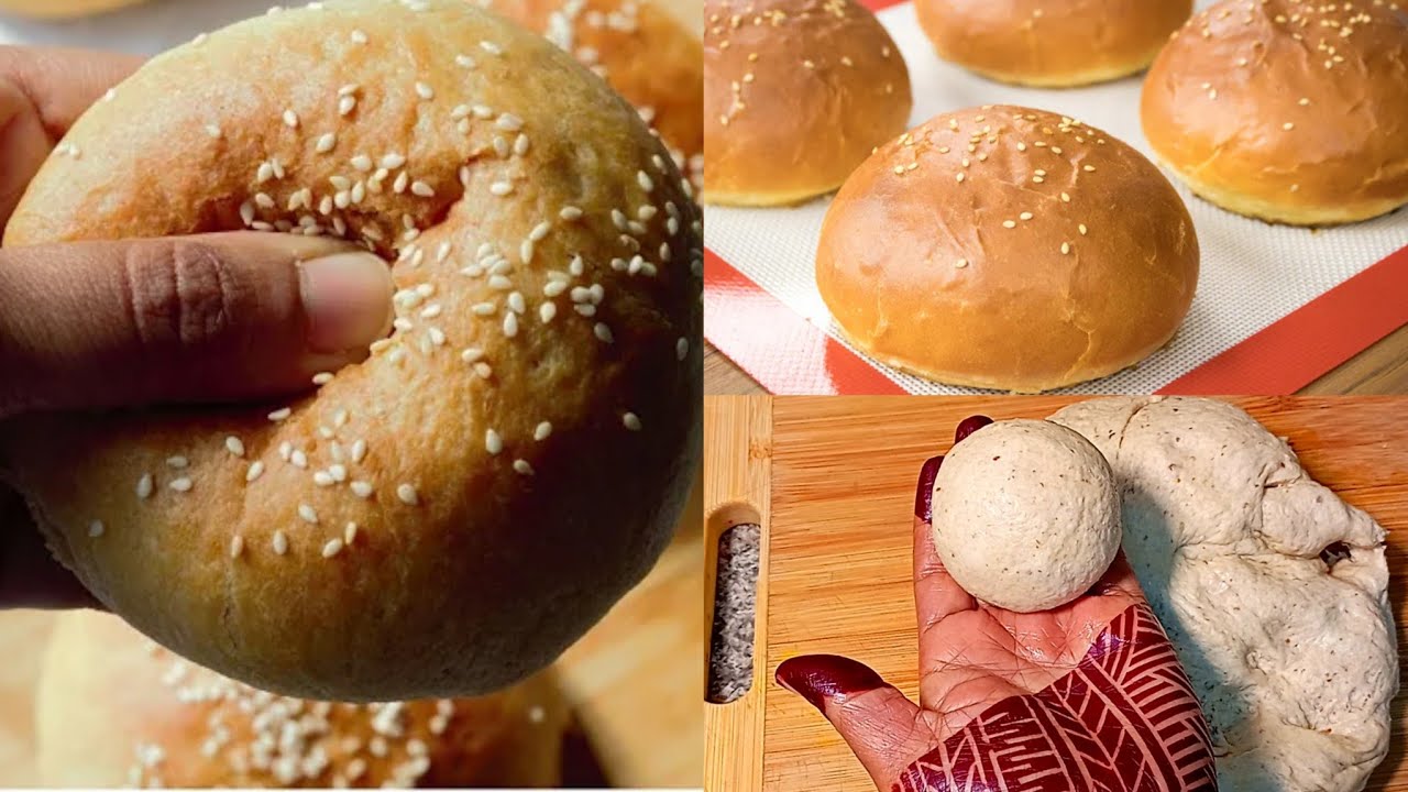 roti qamadi 😋burger wheat buns recipe - YouTube