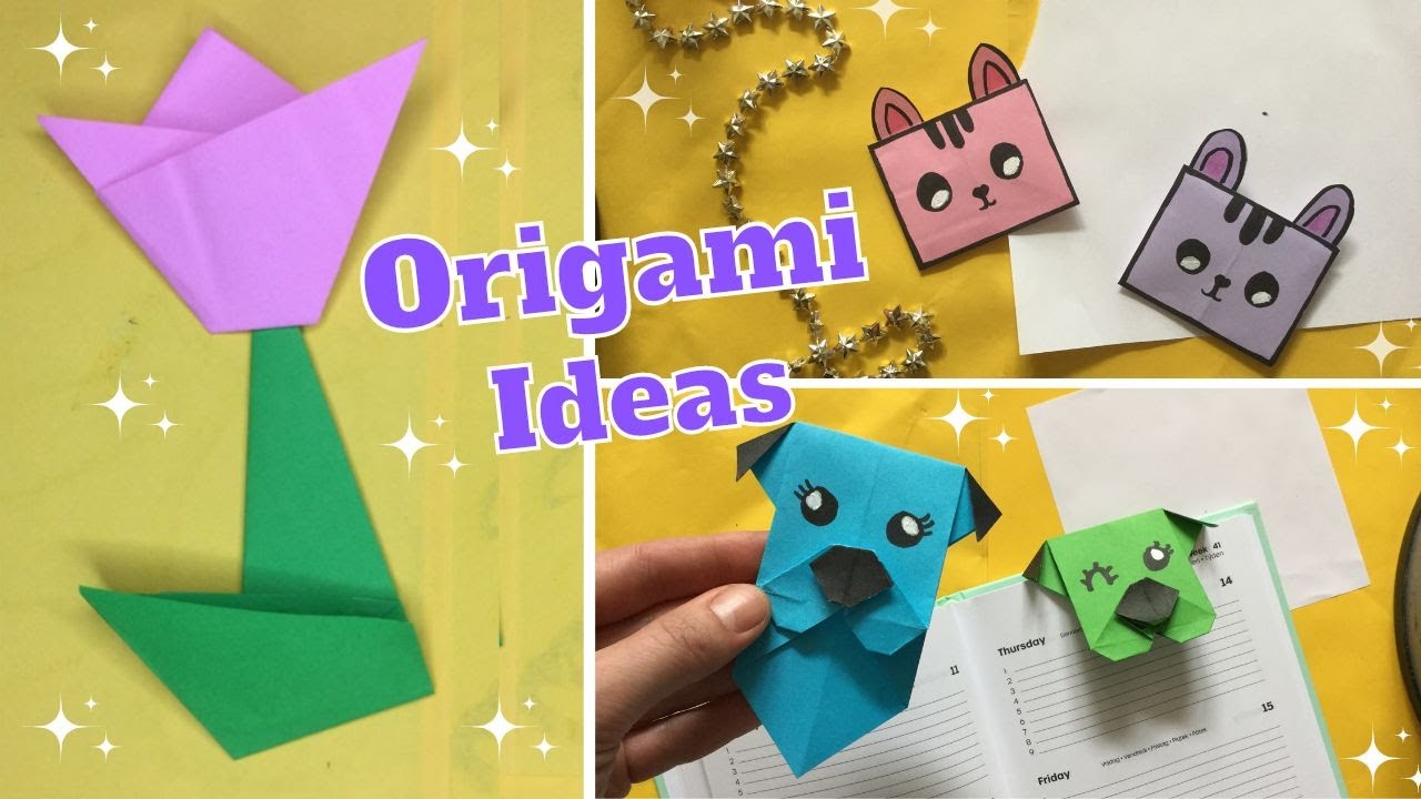3x FAI DA TE: ORIGAMI FACILI ★ lavoretti con la carta, origami semplici ...