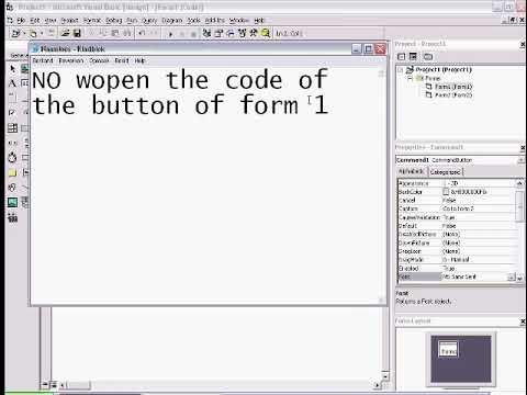 Visual basic 6 tutorial - how to link 2 forms - YouTube