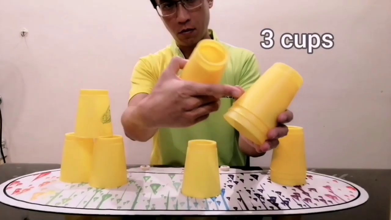 3-6-3 Cups Stacking tutorial - Demo Sukan Stacking - YouTube