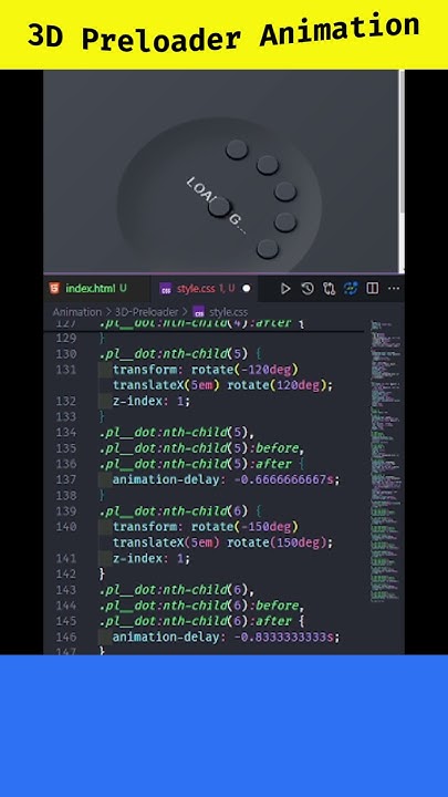 Stylish 3D Loading Animation Using Pure CSS - Hiệu ứng tải phong cách 3D sử dụng CSS thuần - YouTube