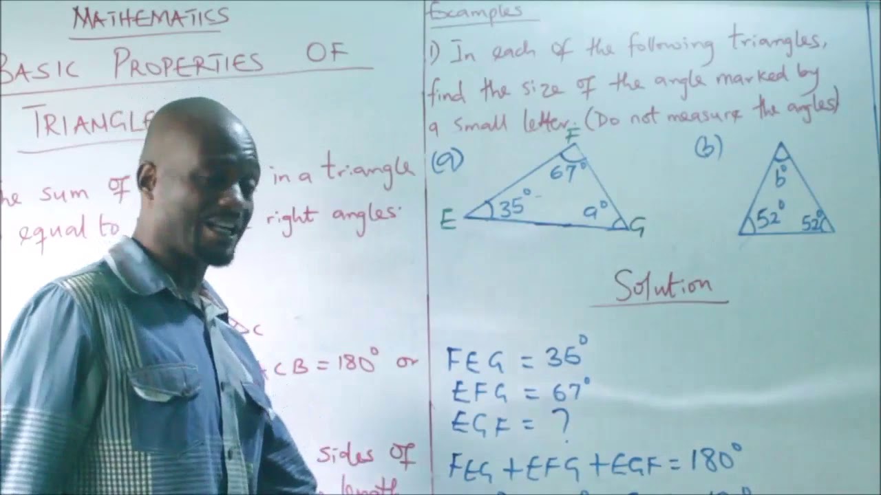 BASIC PROPERTIES OF TRIANGLES - YouTube