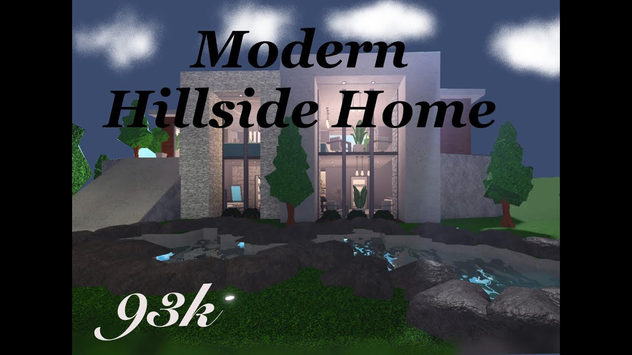 93k Modern Hillside Home | Roblox Bloxburg | Bloxy Builds - YouTube