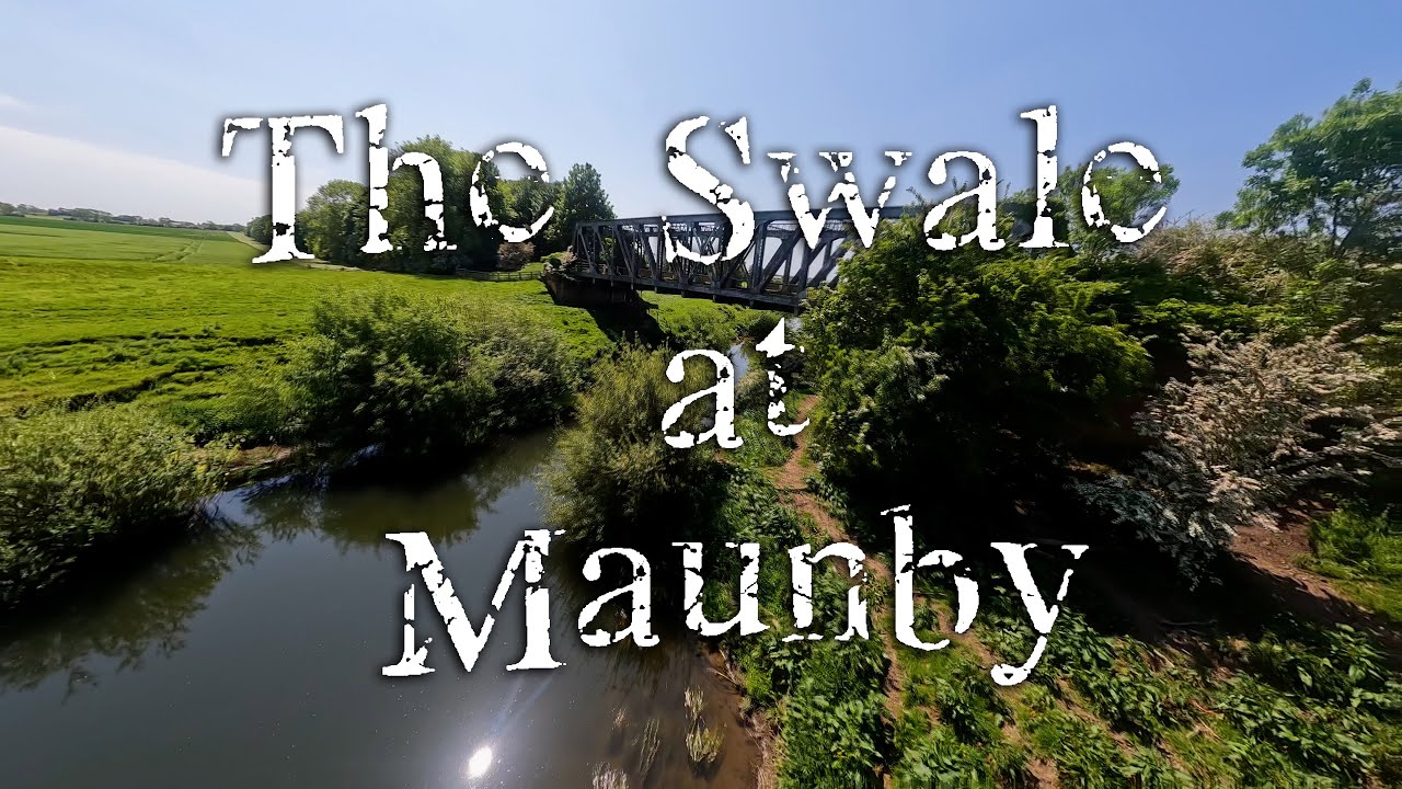 Maunby and the railway bridge over the Swale - YouTube
