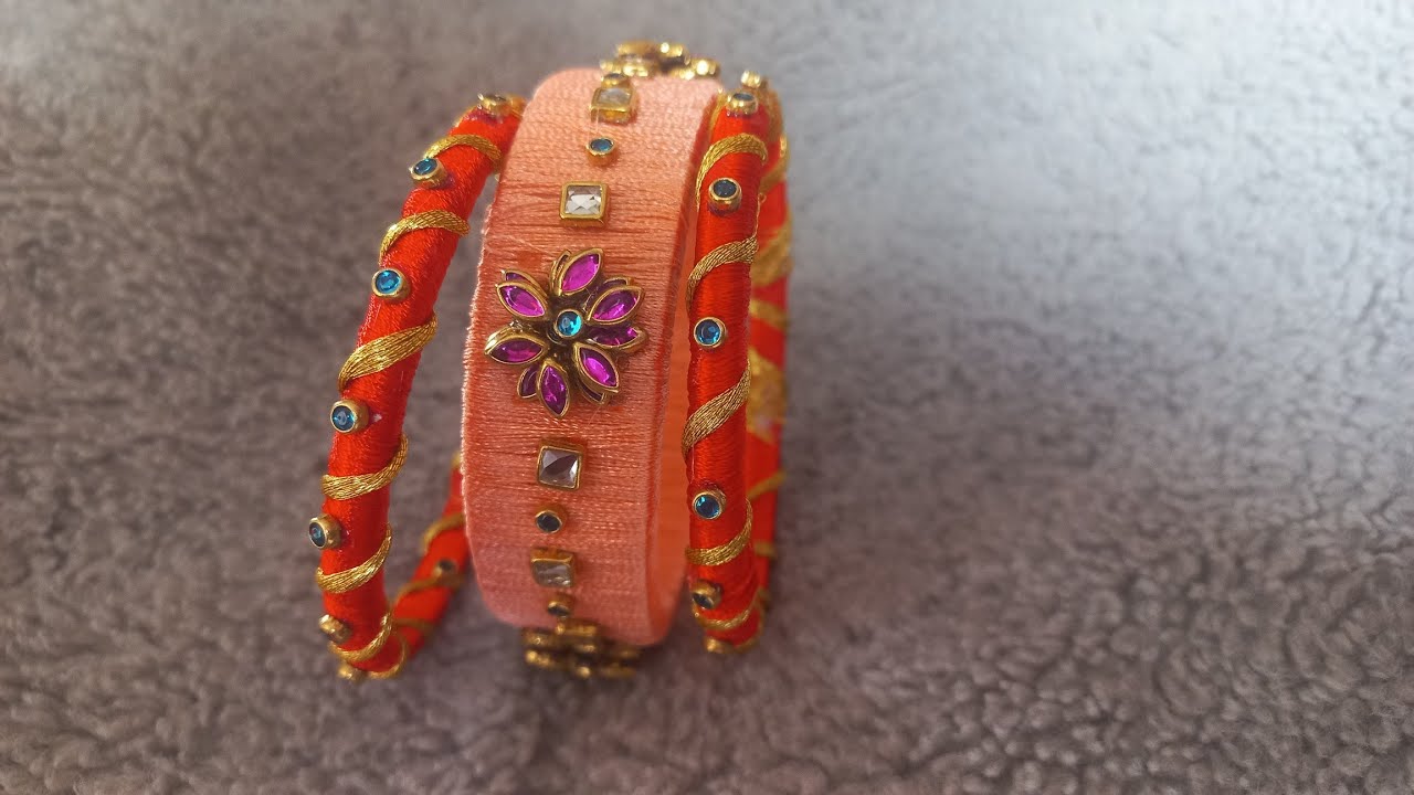 3D silk thread Bangle Making |Using B7000 glue | New trending design ...