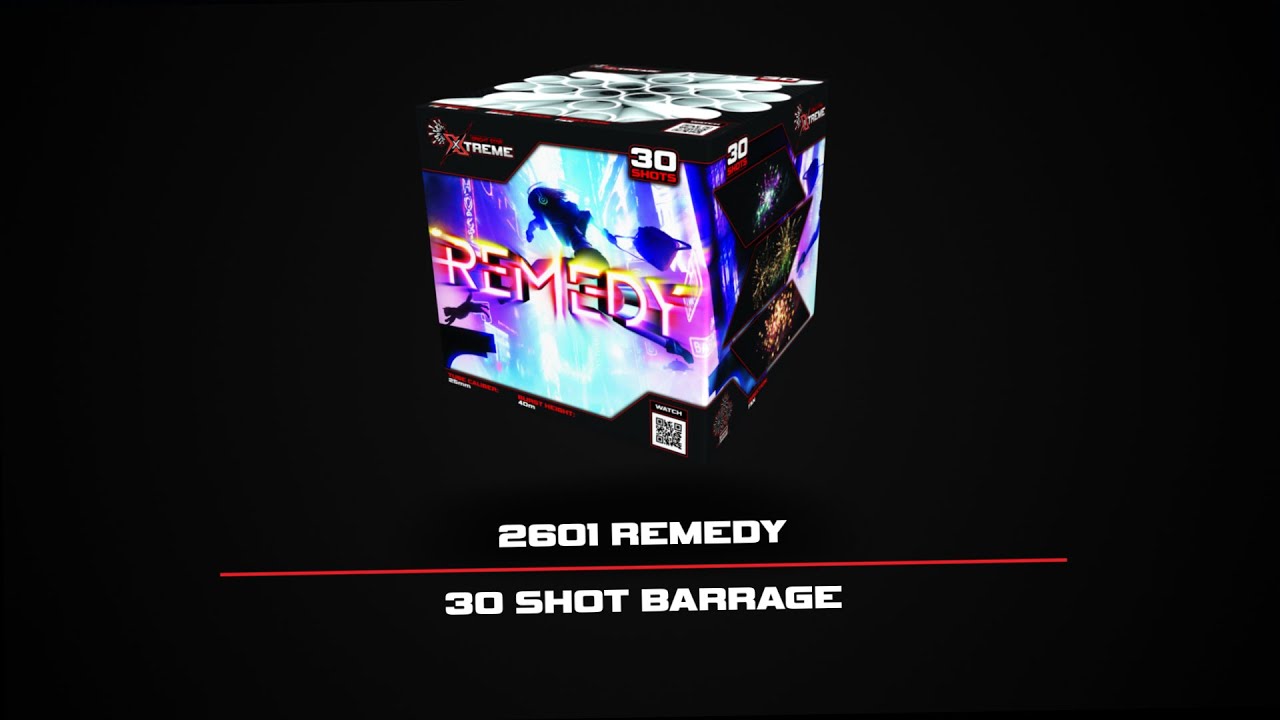 Bright Star Xtreme Fireworks - 2601 Remedy 30 Shot Barrage - YouTube