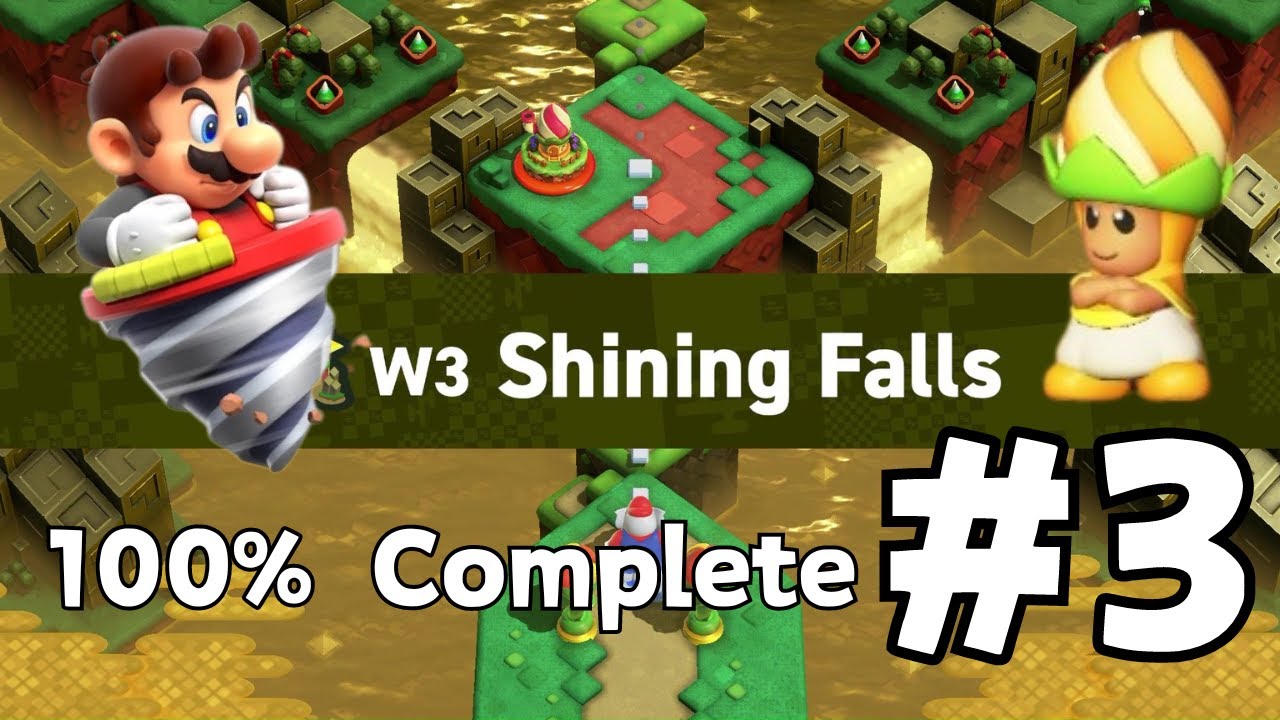 Super Mario Bros. Wonder Walkthrough Part 3 - w3 Shining Falls (100% ...