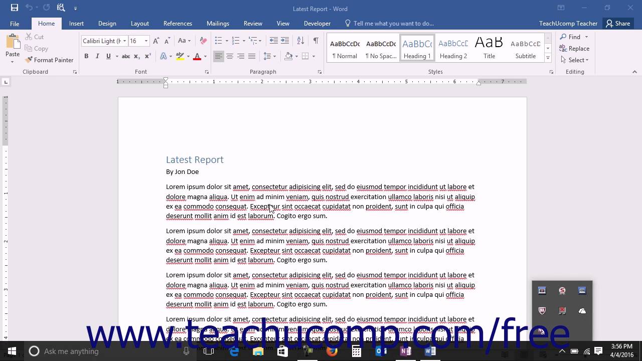 OneNote 2016 Tutorial Screen Clippings Microsoft Training - YouTube