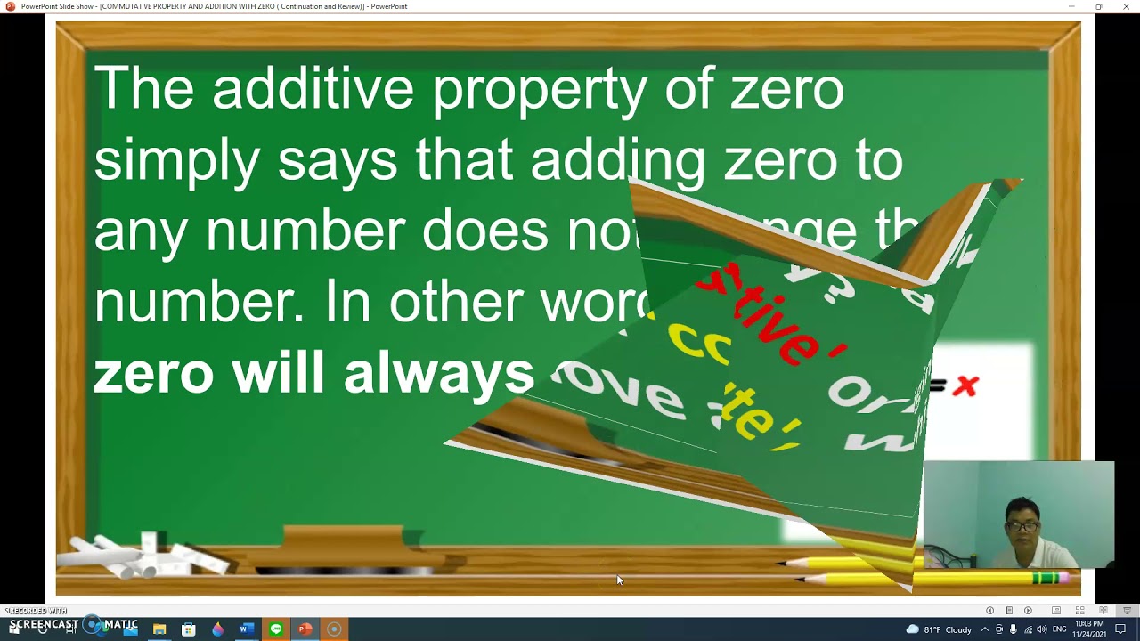 Commutative Property and Addition with zero ( Review ) - YouTube