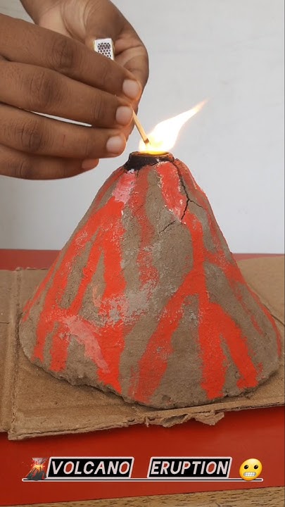 Volcano eruption model, easy science project #project #science #facts # ...