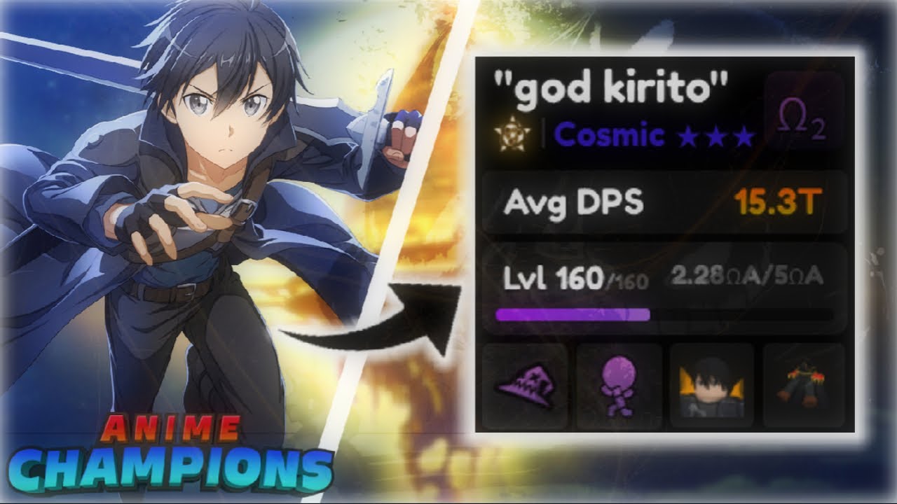 Maxing Out My new Godly Cosmic (Kirito) Getting THE best combo in Anime ...