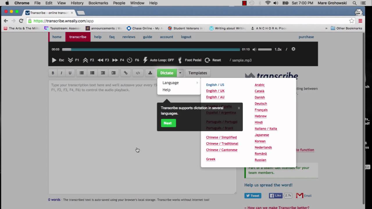 Transcribe.Wreally - Digital Transcription Application Demonstration ...