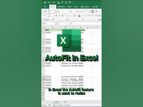 How to AutoFit in Excel: adjust columns and rows to match data size #shorts - YouTube