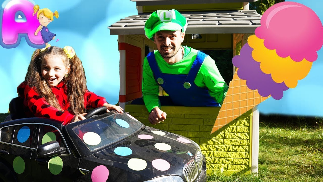 Anna and papa play with Ice cream - YouTube