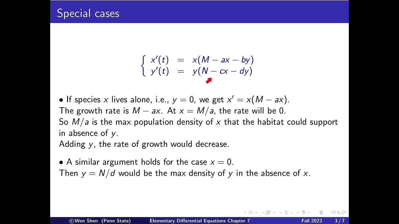 V7_2: Applications to population dynamics, autonomous equations ...