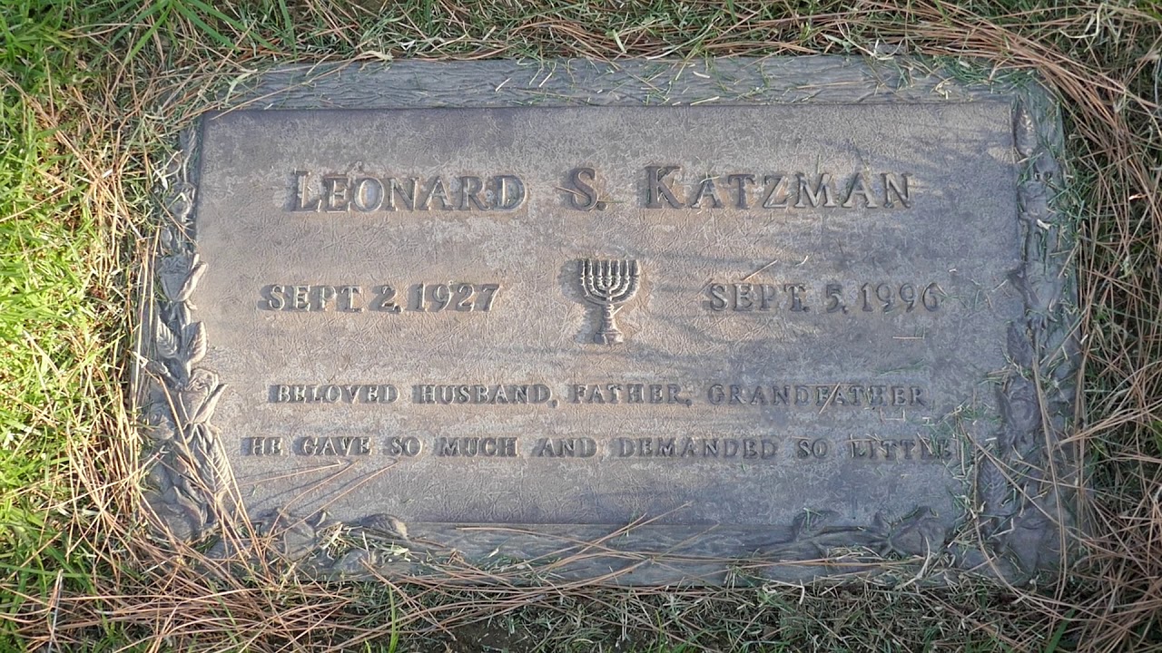 Producer Leonard Katzman Grave Mount Sinai Cemetery Los Angeles ...