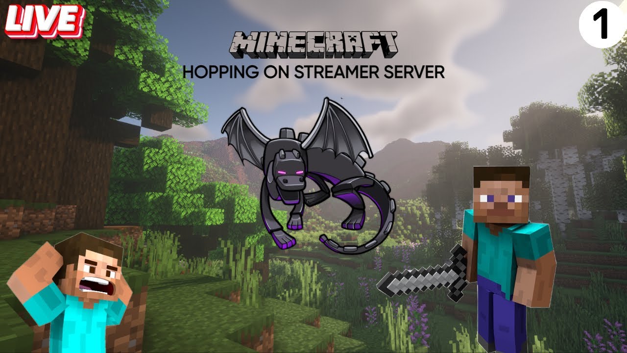 i hopped into streamers server in minecraft #live #viral - YouTube