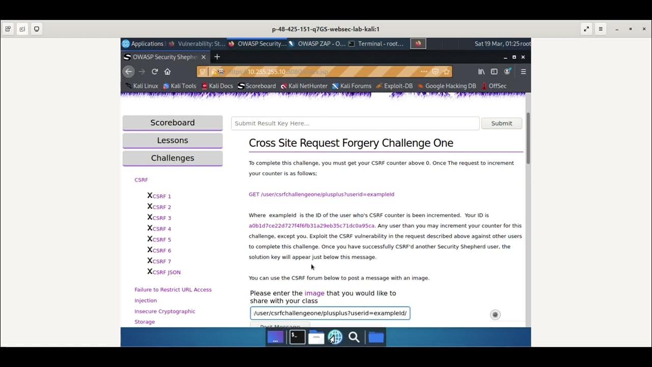 OWASP Security Shepherd, CSRF Challenge 1 - YouTube