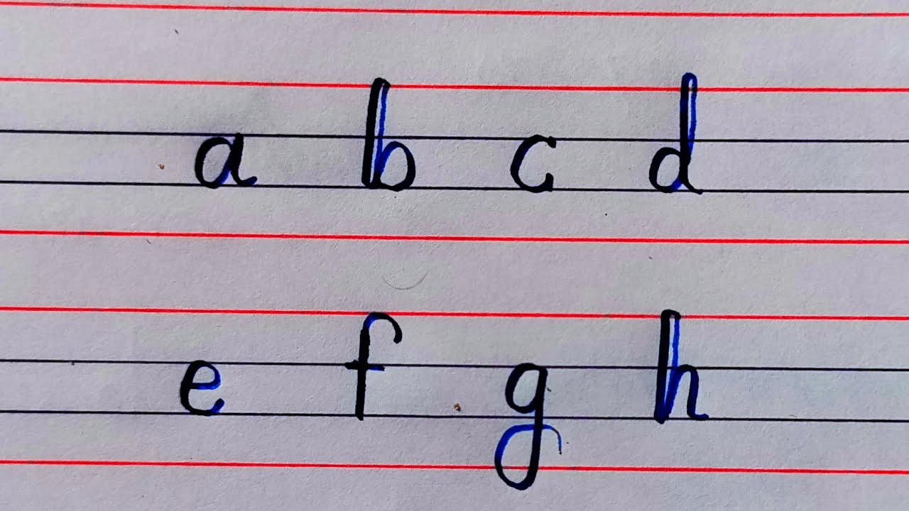 How to write English small alphabet || small letters writing practice ...