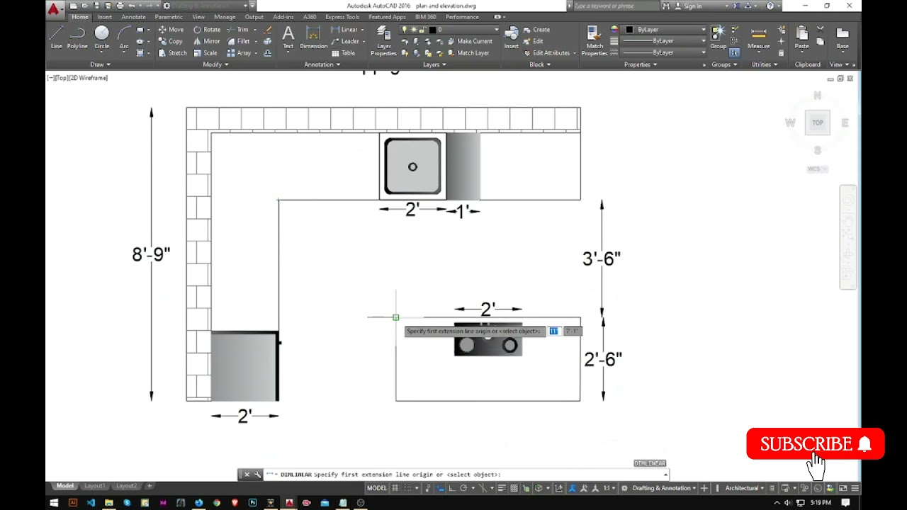 Autocad Kitchen Layout Plan Kitchen Design In AutoCAD | Download CAD