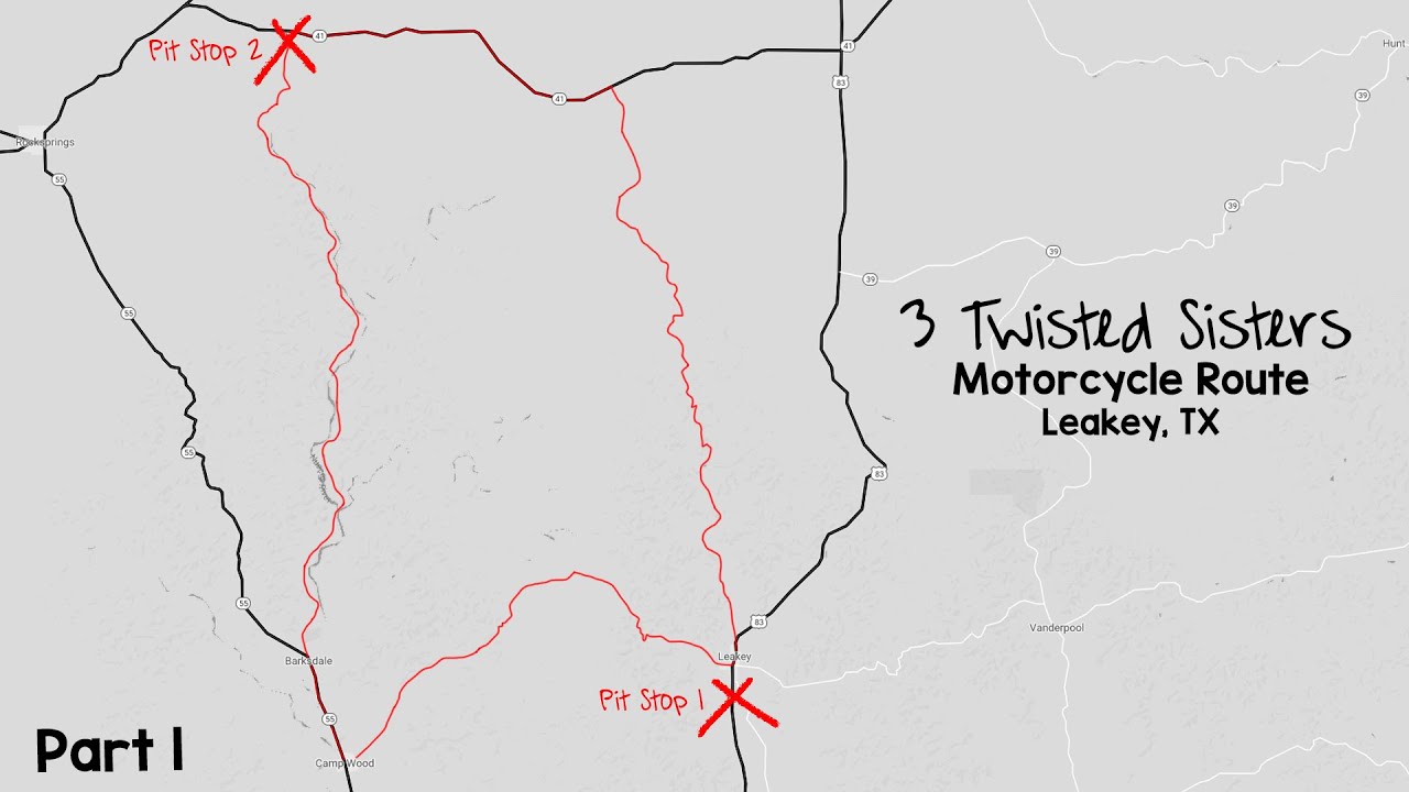 3 Twisted Sisters Motorcycle Route | Leakey Tx | Part 1 - YouTube