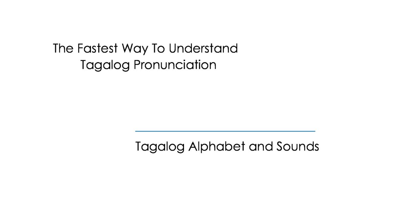 V1 - TAGALOG ALPHABET AND SOUNDS I TAGALOG NA #tagalog - YouTube