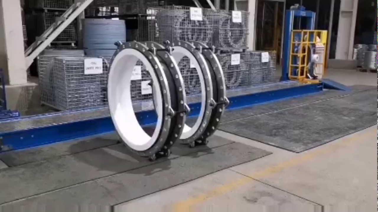 PTFE Lining Rubber Expansion Joint With Tie Rod - YouTube