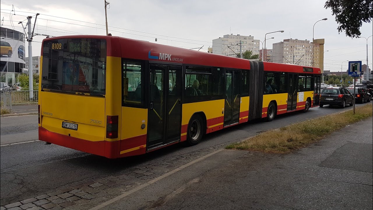 [🇵🇱PL] MPK Wrocław - [*] Volvo 7000A #8102 [*] - [🚍144 ️KAMIEŃSKIEGO ...