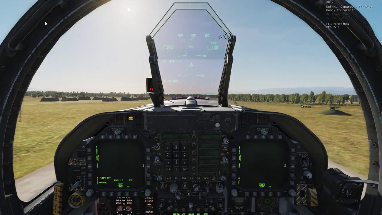 DCS: F/A-18 Starting APU and engines after running out of fuel - YouTube