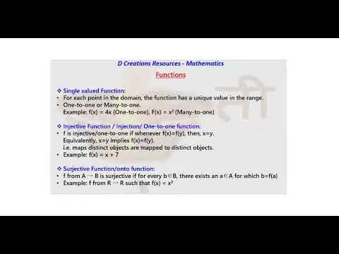 Single valued Function, D Creations Resources, Calculus, Mathematics ...