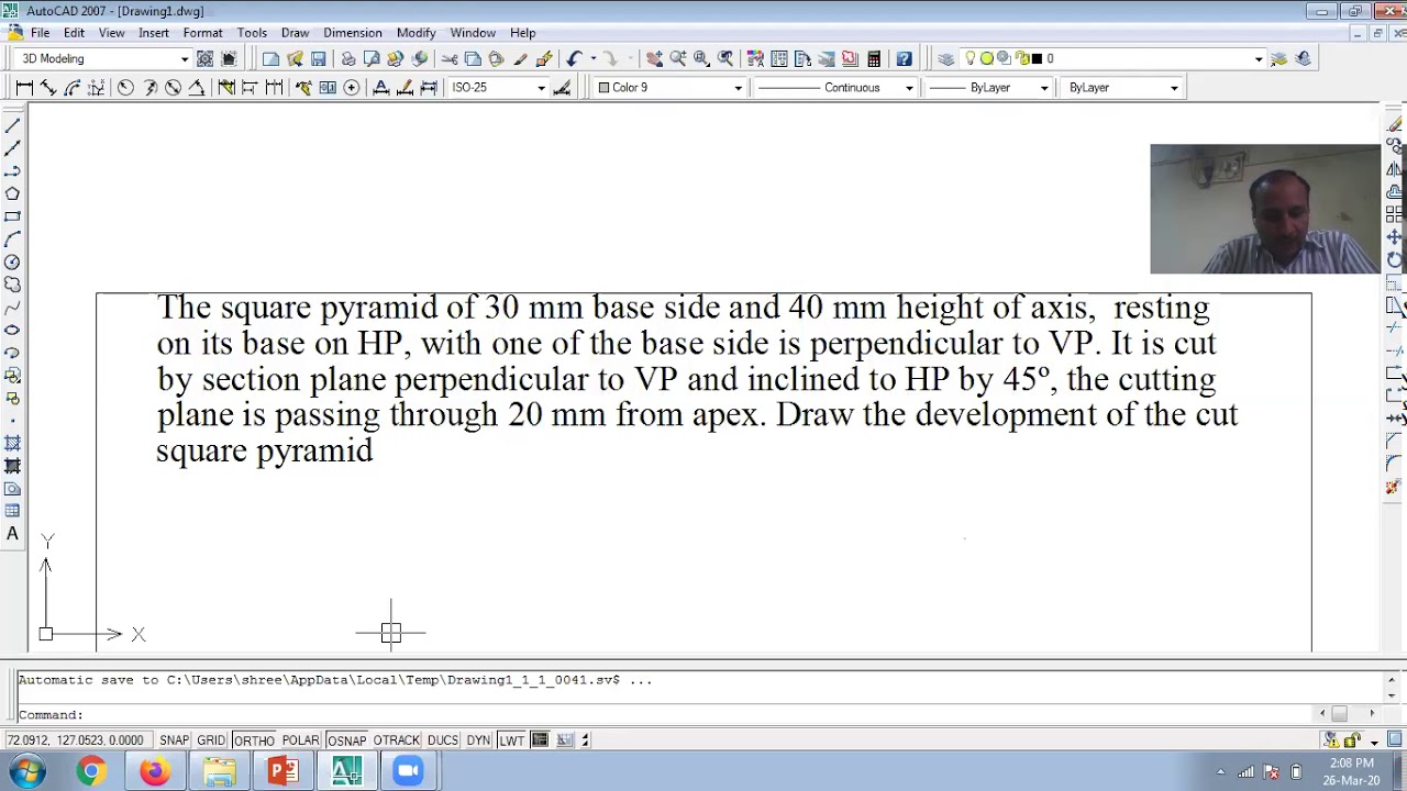 Development of Square Pyramid by using AutoCAD - YouTube