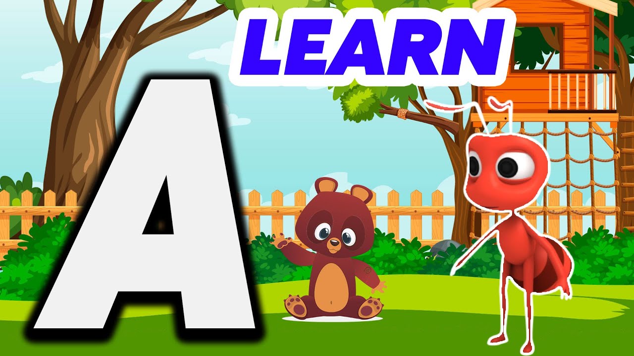 ABC Learning For Kindergarten | A to Z Words | Alphabets | Kids ABC ...