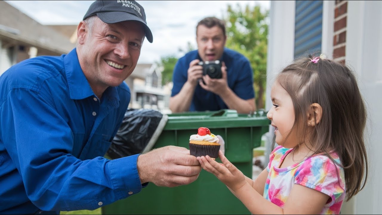 Little Girl Gives Garbage Man a Cupcake Every Week—Then Her Dad Follows ...