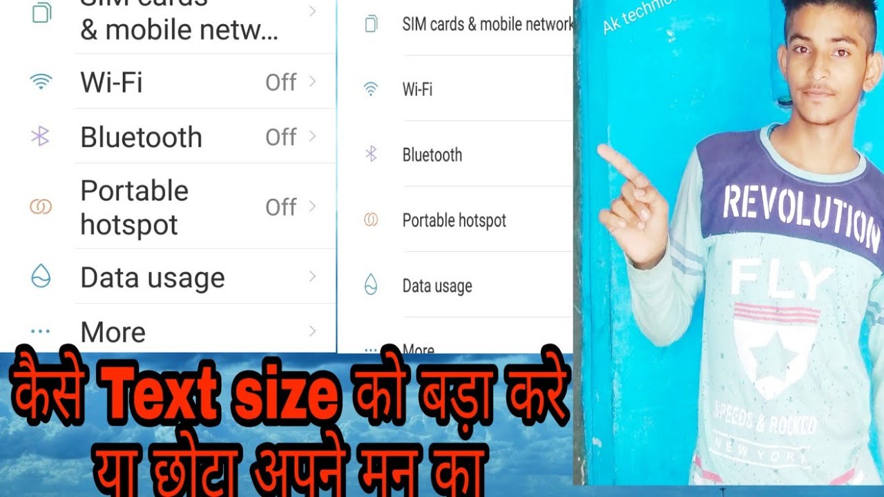 How to text size big and small , midiam size - YouTube