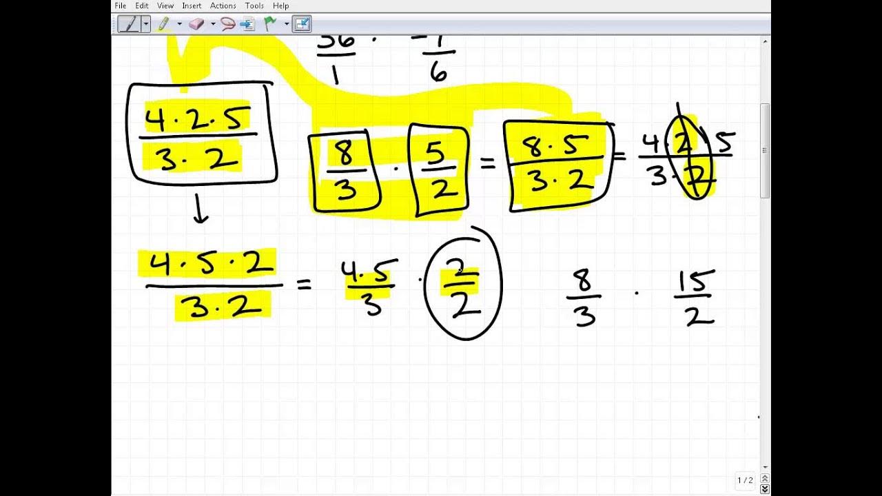 How To Cross Cancel Fractions - YouTube