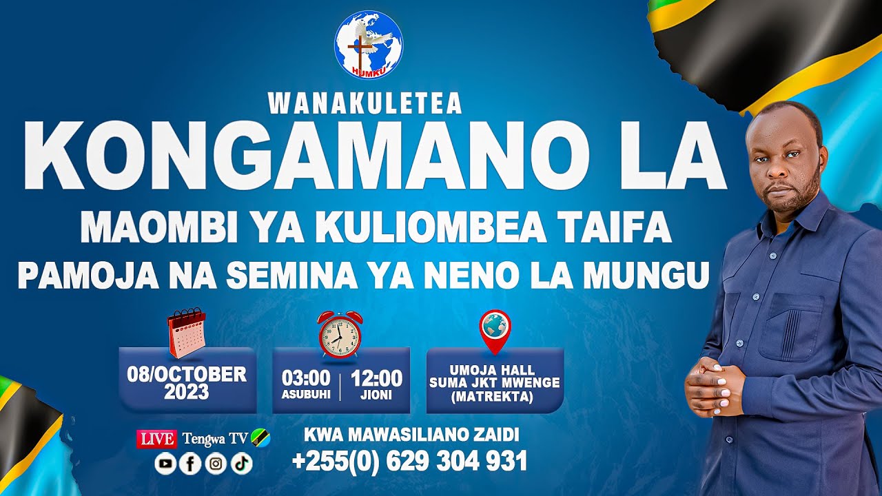 KARIBU KATIKA KONGAMANO KUBWA LA MAOMBI YA KULIOMBEA TAIFA TAREHE 8 ...
