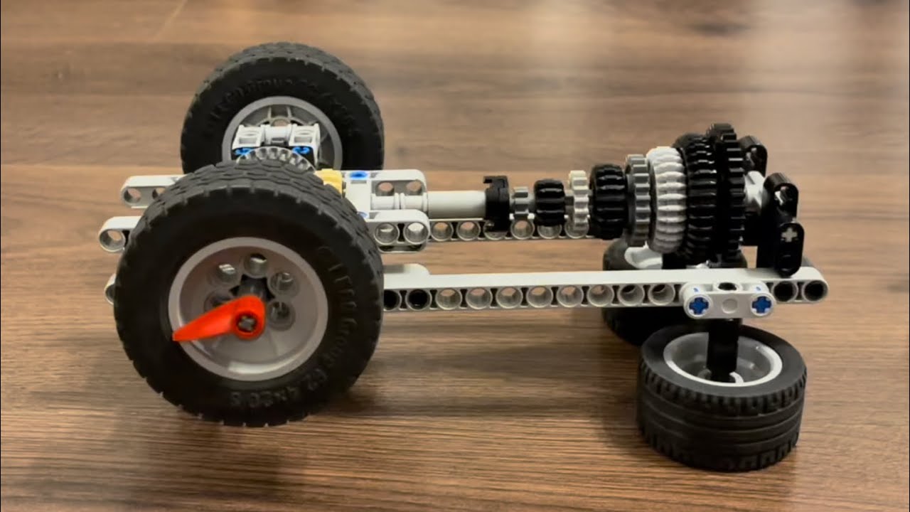 LEGO Technic 8 Speed Gearbox.. Gear Ratio Demo - YouTube