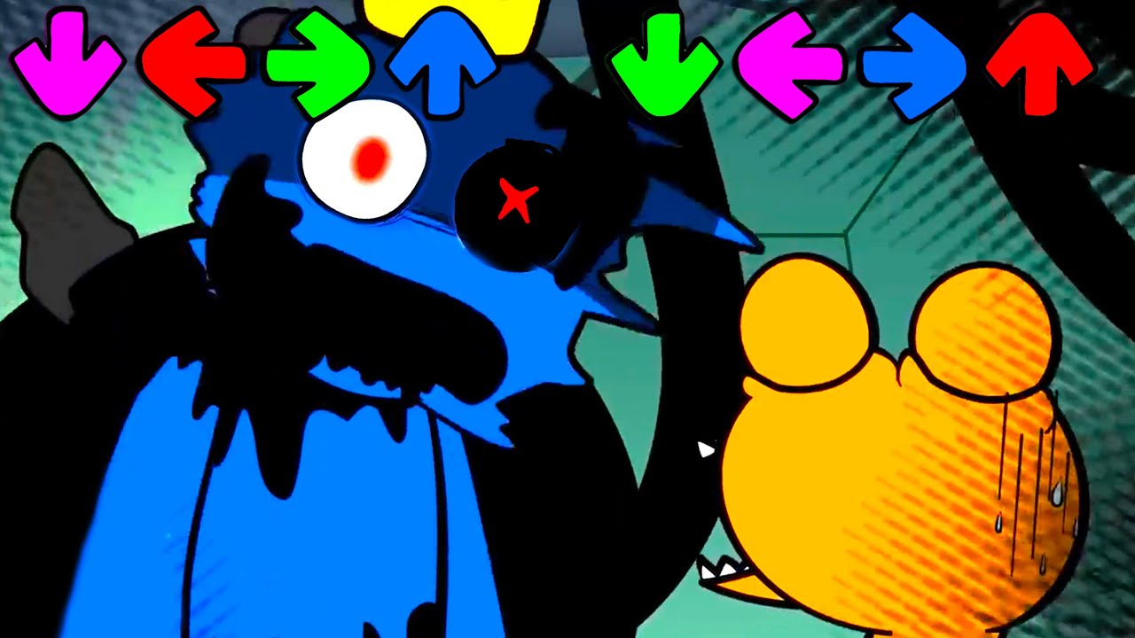 FNF PIBBY Rainbow Friends: Sad Story Blue x Pibby in Friday Night ...
