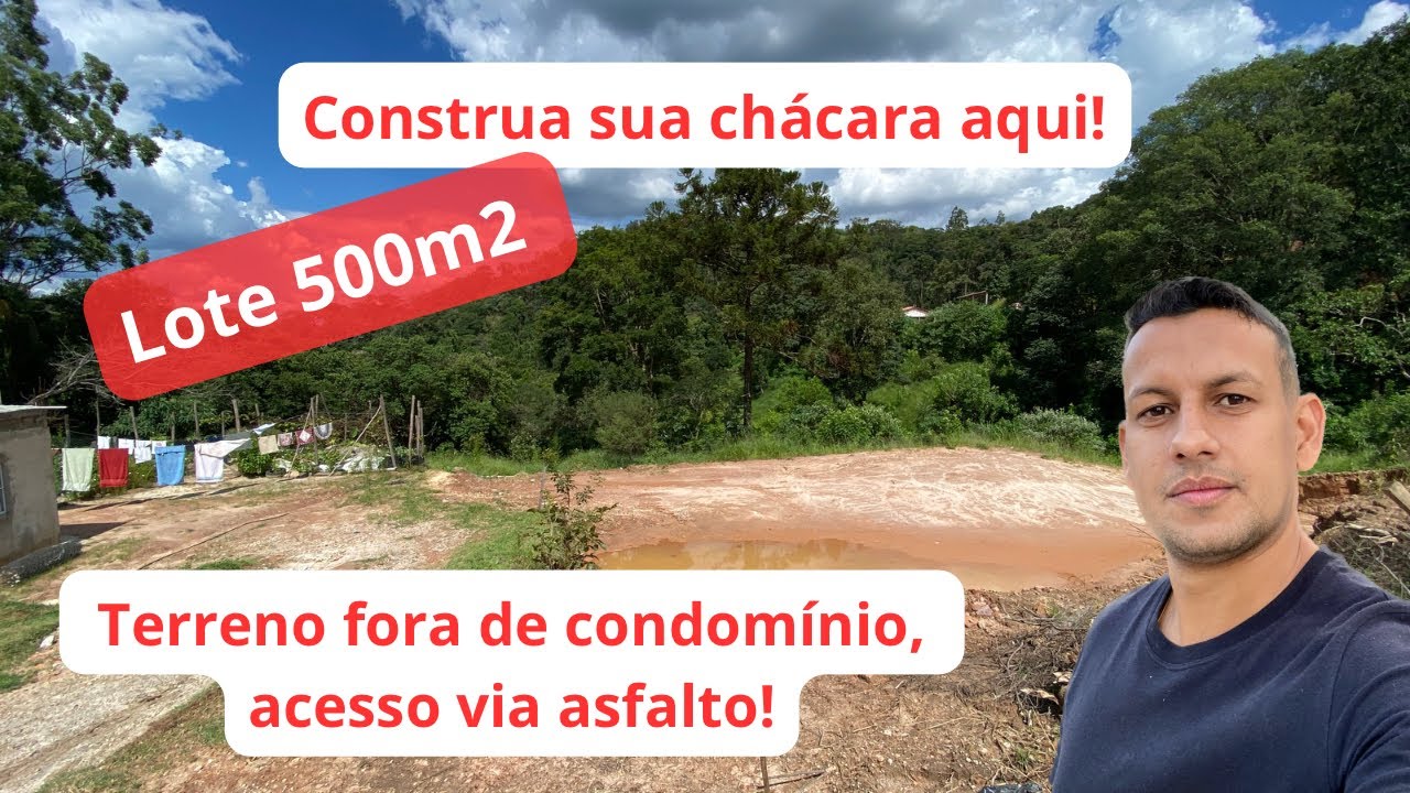 Terreno 500m2 fora de condomínio, acesso via asfalto! Município de ...