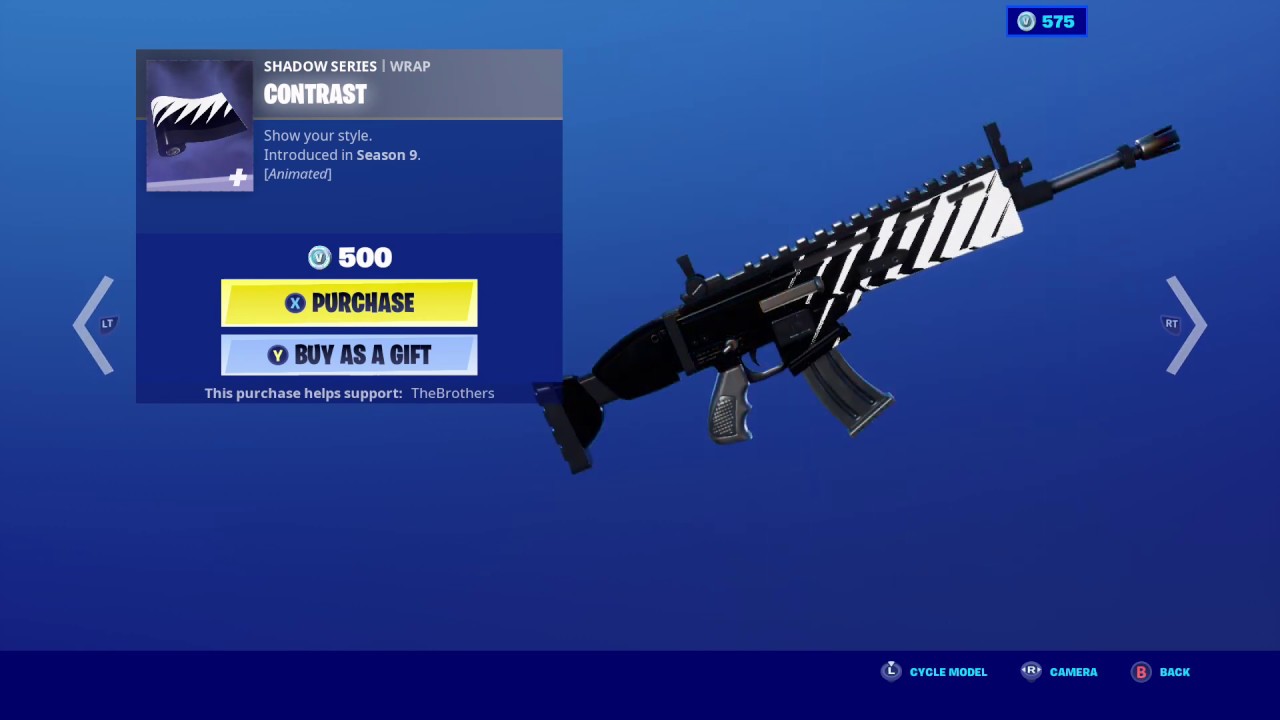 *RARE* CONTRAST WRAP BACK IN FORTNITE! (ANIMATED) [SHADOW SERIES] - YouTube