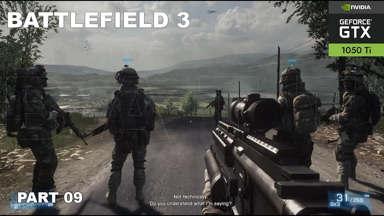 BATTLEFIELD 3 | NVIDIA GEFORCE GTX 1050 TI GAMEPLAY PART 09 - YouTube
