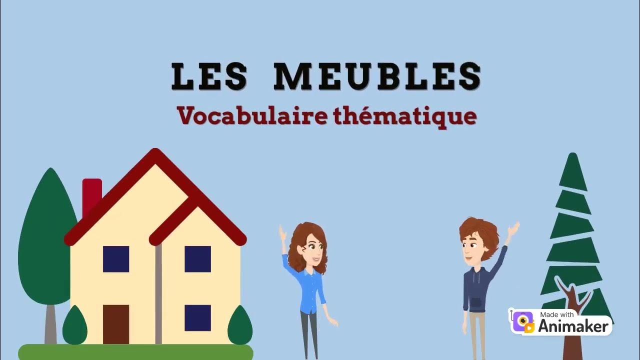 LES MEUBLES, Vocabulaire thématique, Niveau A1, A2, FLE - YouTube