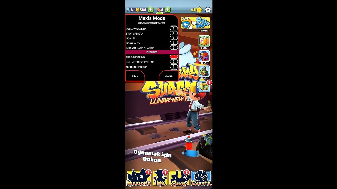 Subway Surfers Mega Mod Menu Apk v3.6.0 | No Coins Pick, God Mod, No ...