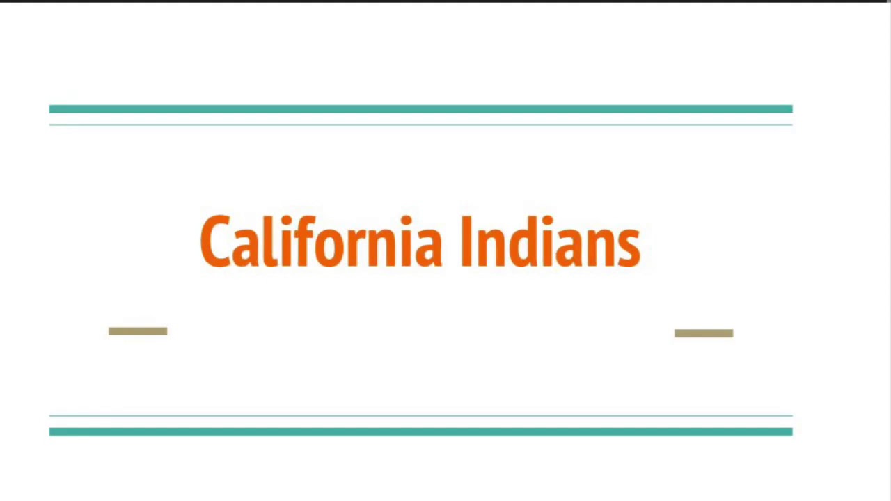 California Indians - YouTube