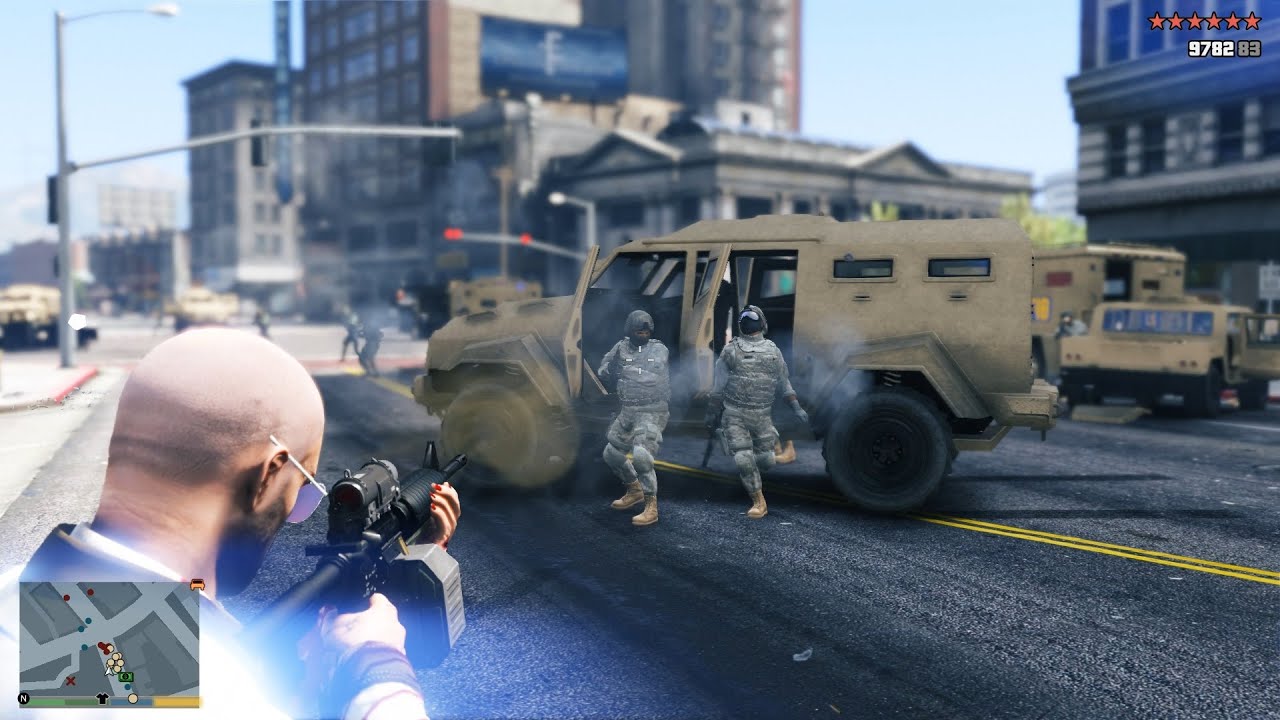 GTA V Los Santos Shootout + Epic 10 Star Cop Chase Escape Vol.5 [R.D.E ...