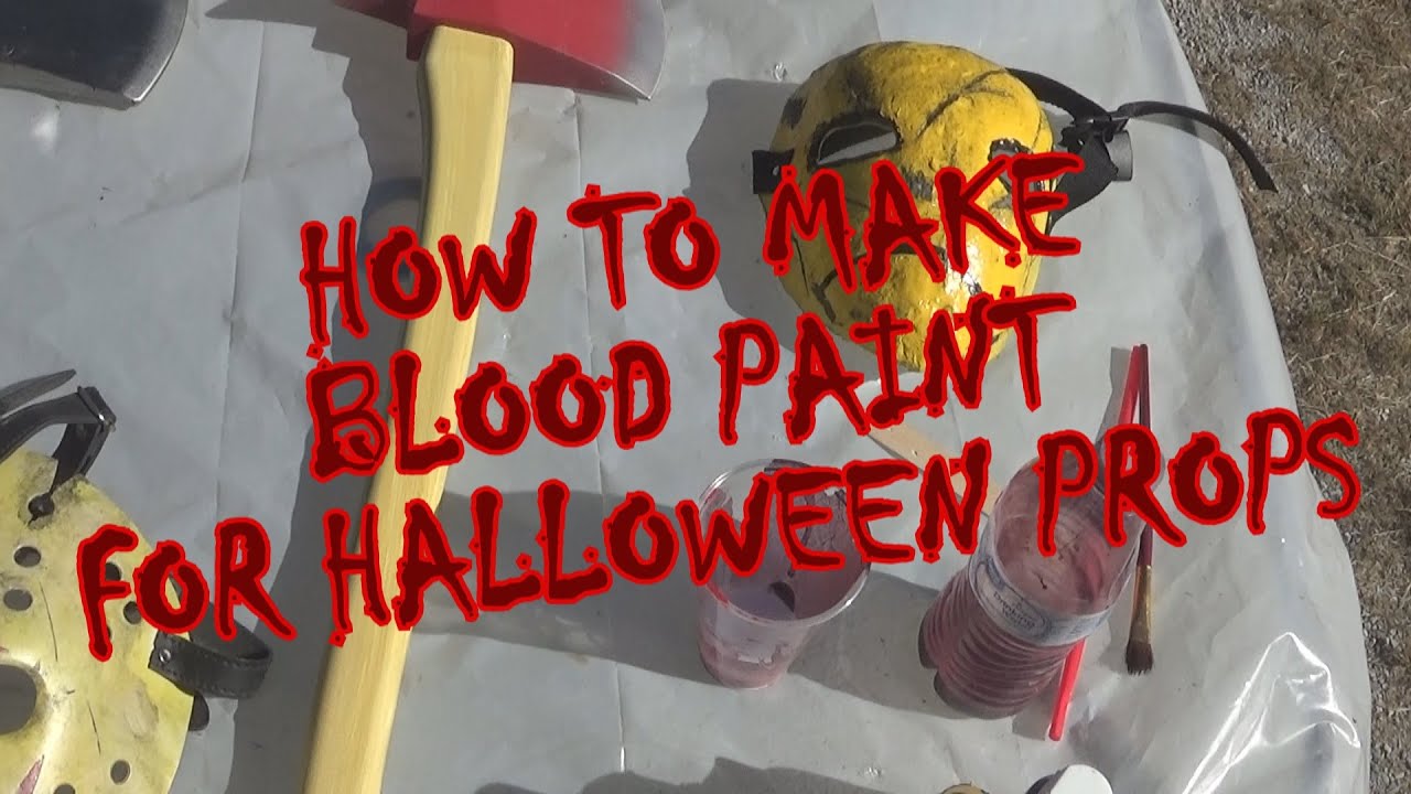 HOW TO MAKE BLOOD PAINT FOR HALLOWEEN PROPS - YouTube